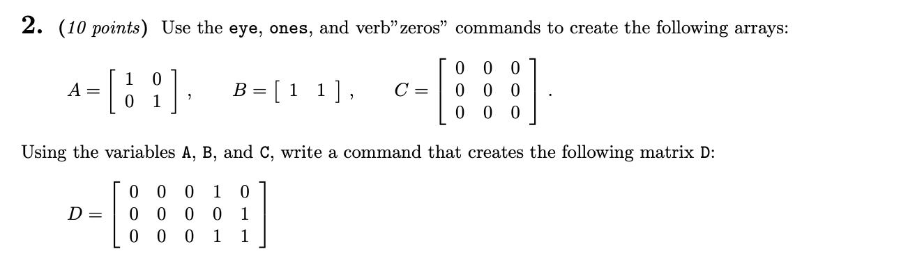 Solved In Matlab Matlab Matlaball Commands Should Be 1848
