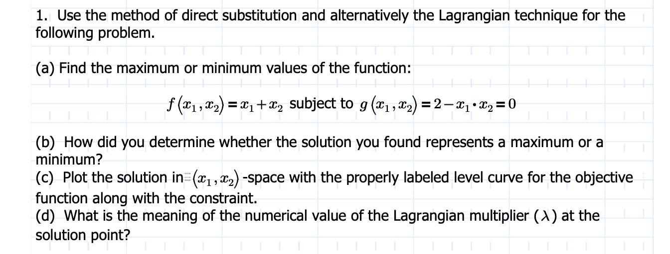 Solved 1. Use the method of direct substitution and | Chegg.com