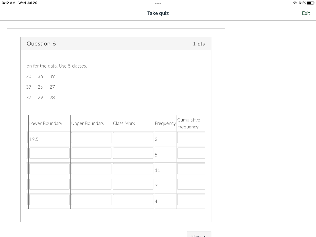 Solved Construct a grouped frequency distribution for the | Chegg.com