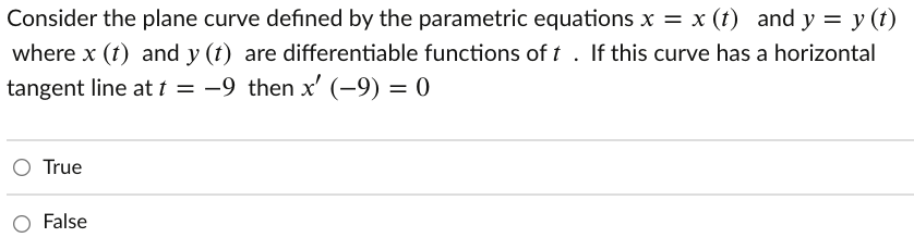 Solved Consider the plane curve defined by the parametric | Chegg.com
