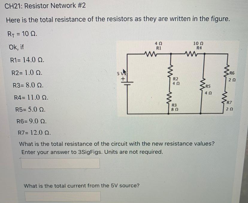 Solved CH21: Resistor Network #2 Here is the total | Chegg.com