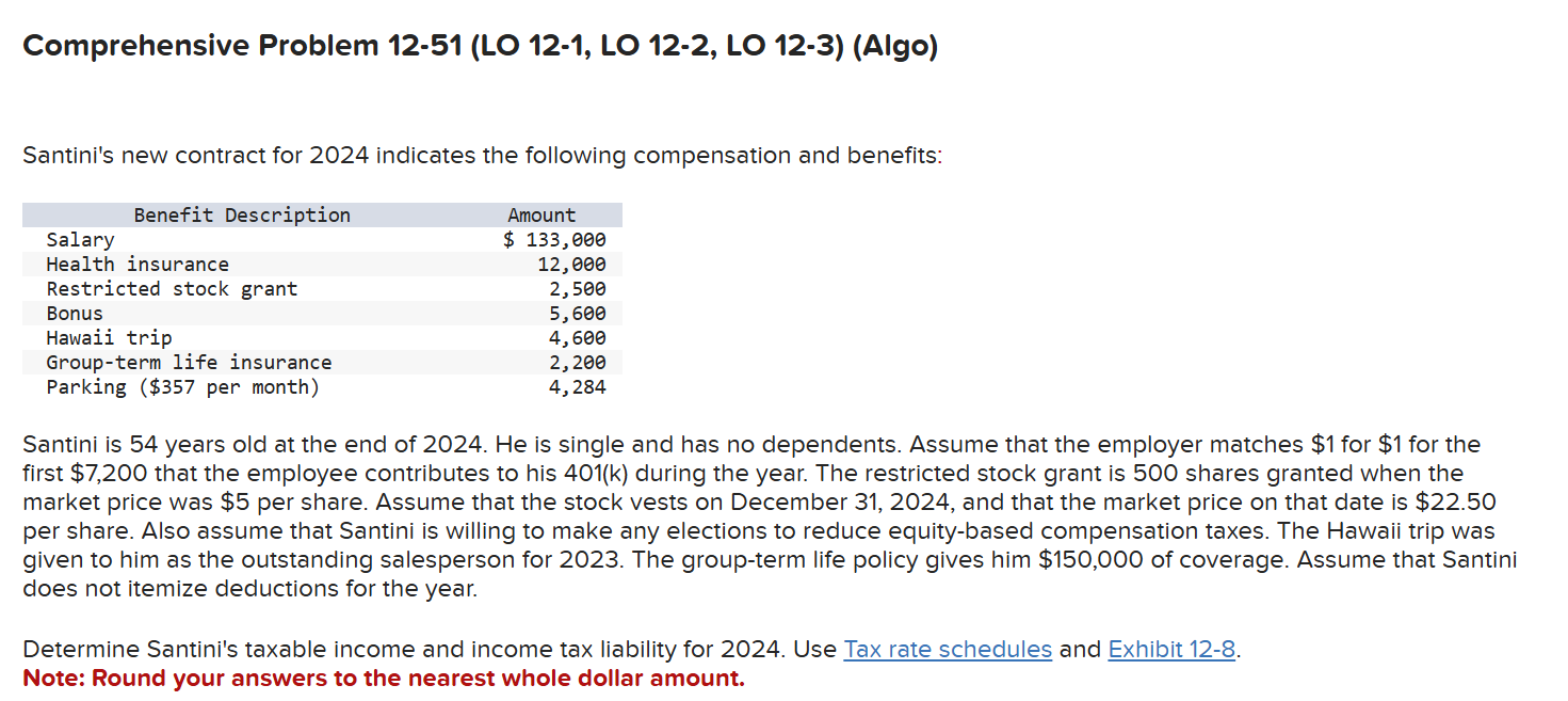 Solved Comprehensive Problem 12-51 (LO 12-1, ﻿LO 12-2, ﻿LO | Chegg.com