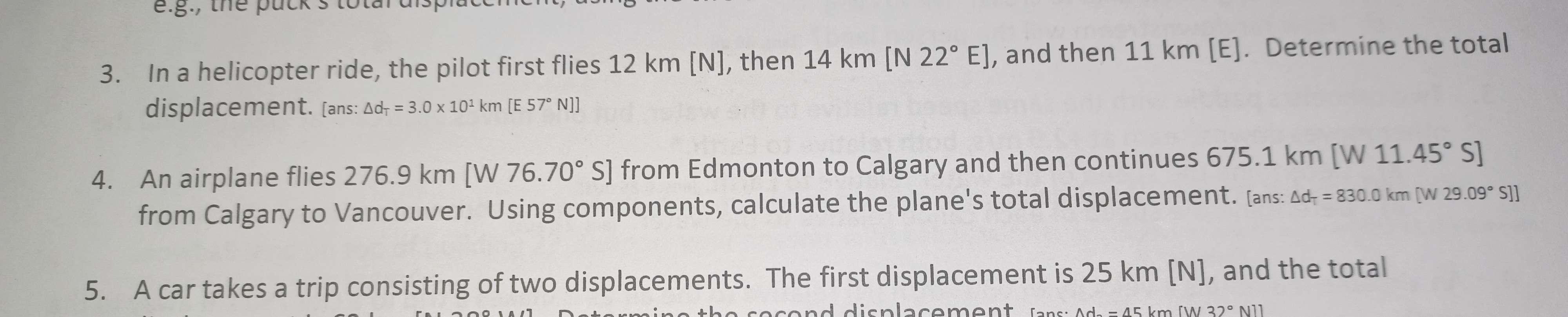 Solved 3. In a helicopter ride, the pilot first flies 12 km[ | Chegg.com