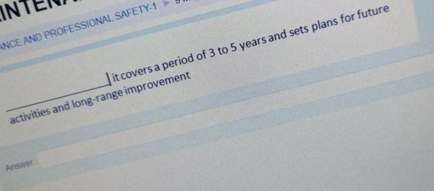 Solved IN ANCE AND PROFESSIONAL SAFETY-1 Jit covers a period | Chegg.com