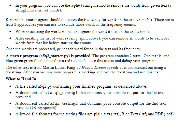 Solved Problem Description Textual analysis is a broad term | Chegg.com
