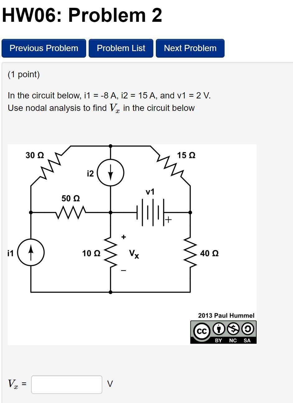 Solved HW06: Problem 2 Previous Problem Problem List Next | Chegg.com