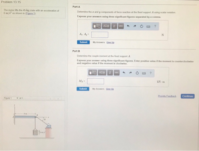 Solved Problem 1 3 1 5 Part A The motor lifts the 45-kg | Chegg.com