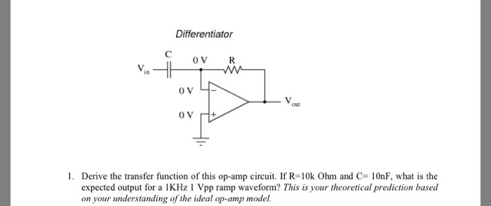 Solved Derive the transfer function of this op-amp | Chegg.com