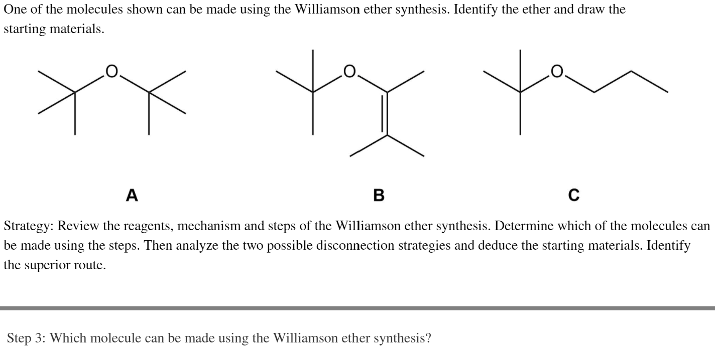 Solved Step 1: Review the first step of the Williamson ether | Chegg.com