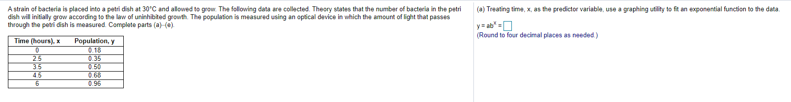 Solved (a) Treating time, x, as the predictor variable, use | Chegg.com