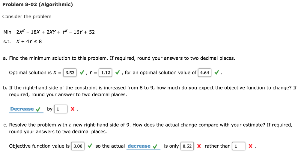 Solved Problem 8-02 (Algorithmic) Consider the problem Min | Chegg.com