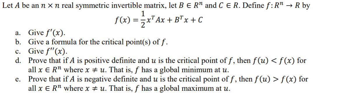 Solved Let A be an n x n real symmetric invertible matrix, | Chegg.com