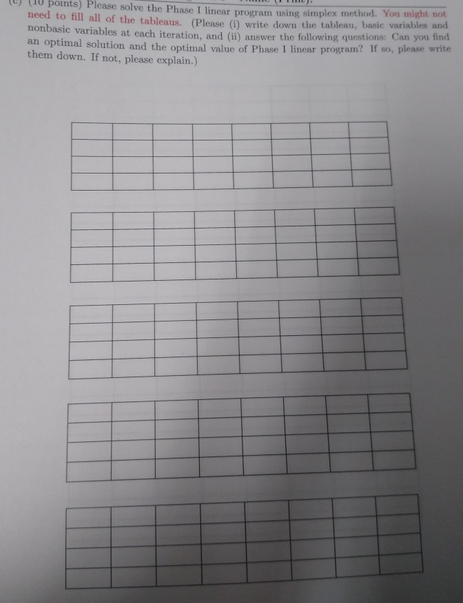 Solved 4. (30 points) Consider the following linear program: | Chegg.com