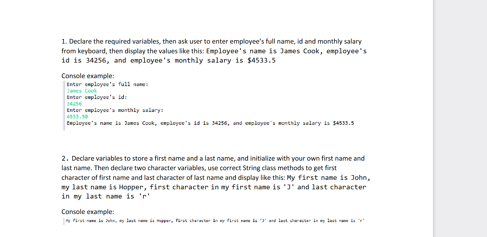 Solved 1. Declare the required variables, then ask user to | Chegg.com