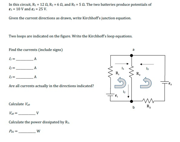 Solved In this circuit, R1 = 122, R2 = 62, and R3 = 5 12. | Chegg.com