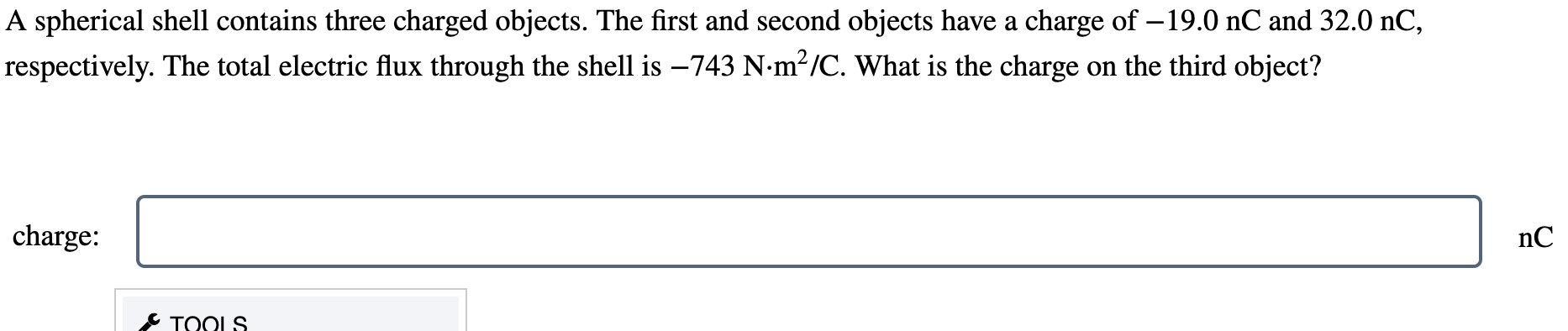 Solved A spherical shell contains three charged objects. The | Chegg.com