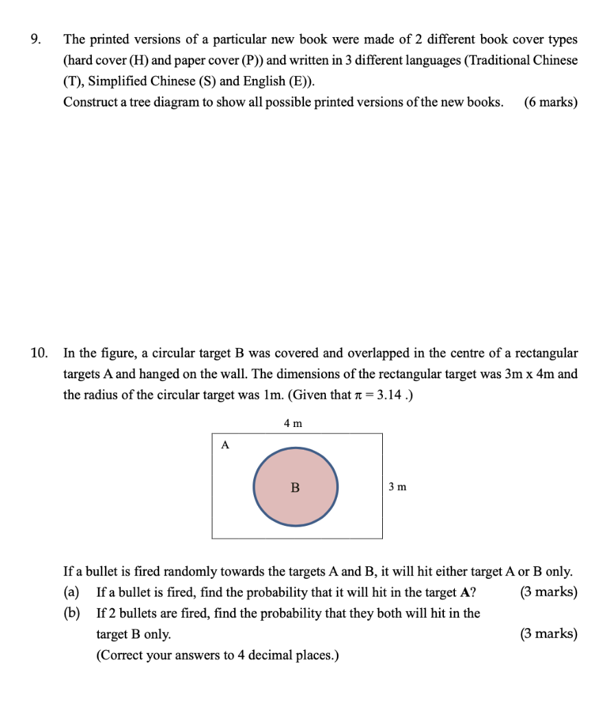 Solved 9. The printed versions of a particular new book were | Chegg.com