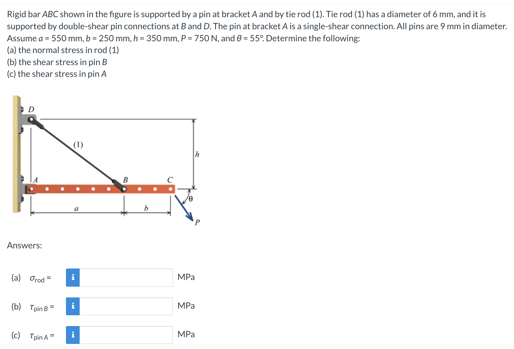 Solved \r\nWhen an axial load is applied to the ends of the | Chegg.com