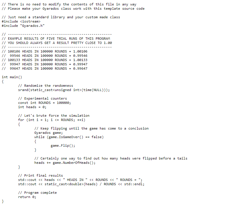 Solved Develop a C++ class header file and implementation | Chegg.com