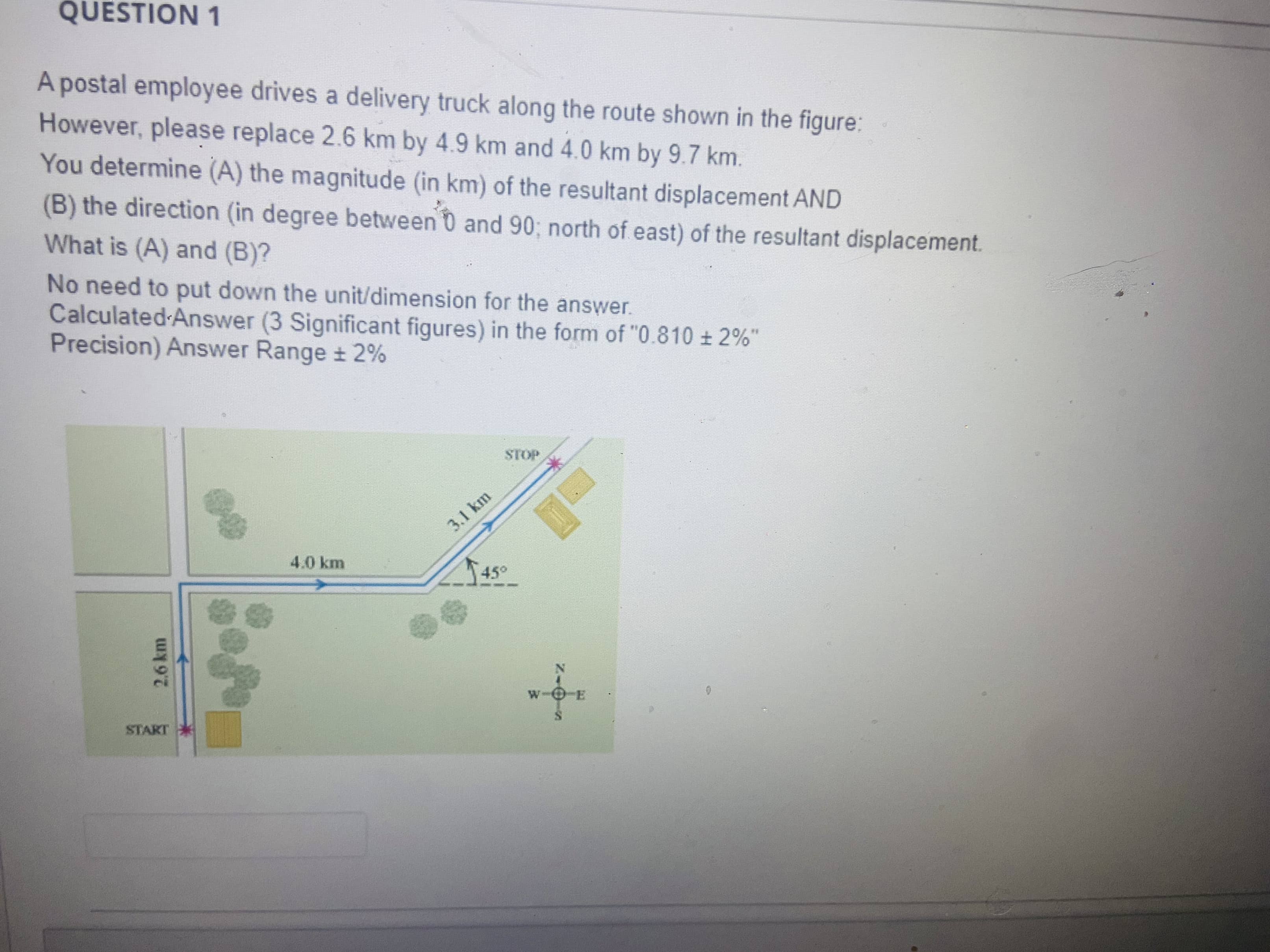 Solved A postal employee drives a delivery truck along the | Chegg.com