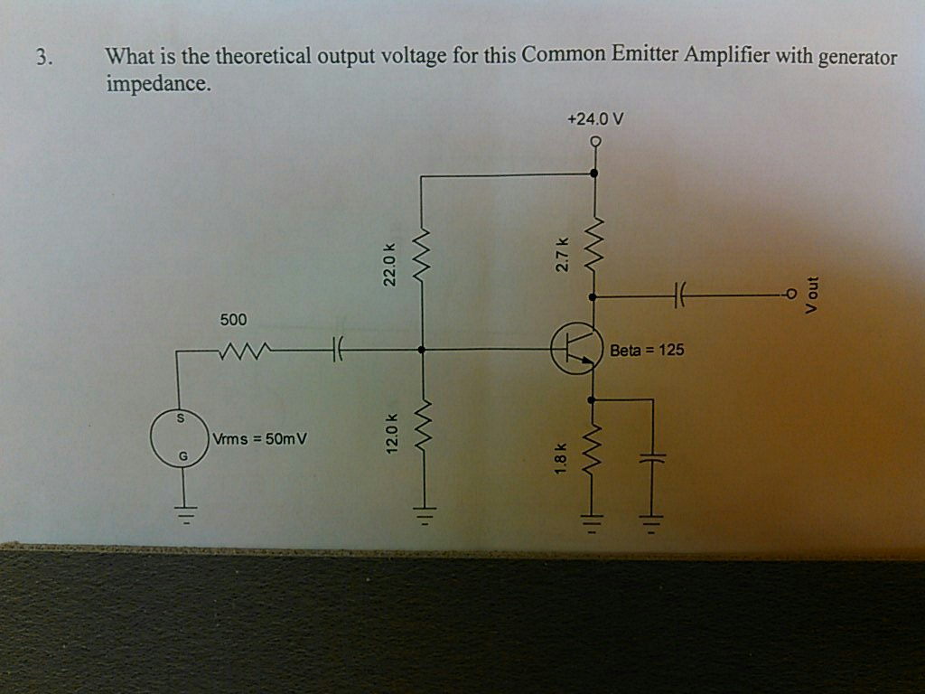Solved 3. What is the theoretical output voltage for this | Chegg.com