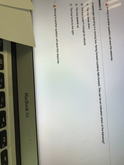 Solved A passenger standing in a moving bus, facing forward | Chegg.com