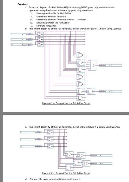 Solved Draw the diagram of a Half Adder (HA) circuit using | Chegg.com