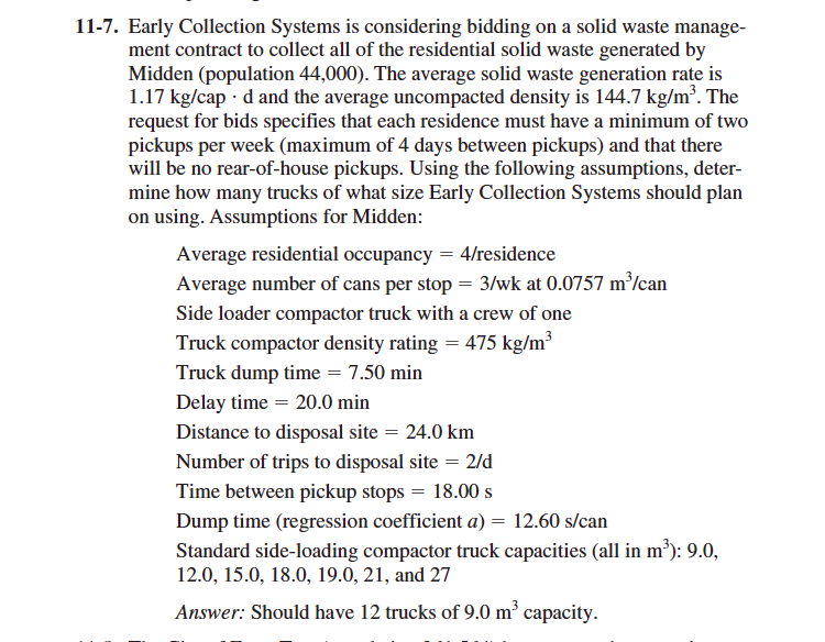 11-27. Estimate the area and volume of landfill to | Chegg.com