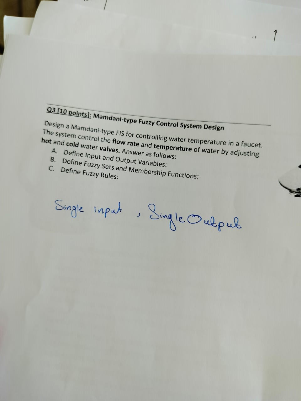 Solved Q3 [10 points]: Mamdani-type Fuzzy Control System | Chegg.com