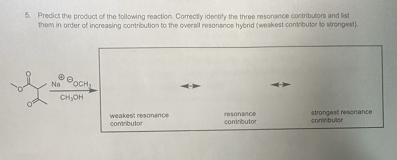 Solved Predict the product of the following reaction. | Chegg.com