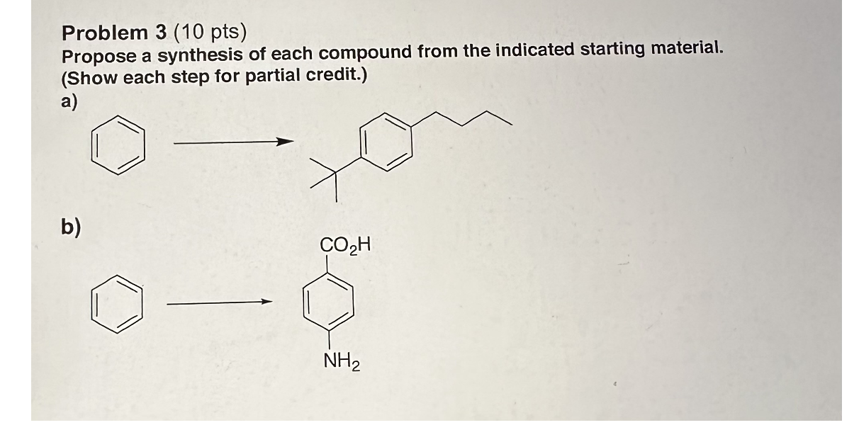 Solved Problem 3 (10 pts) Propose a synthesis of each | Chegg.com