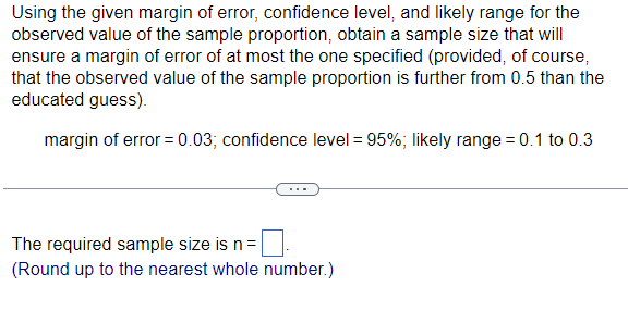 Solved Using the given margin of error, confidence level, | Chegg.com