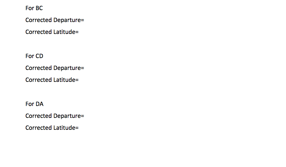 Solved Lab #5 Data: Given: Az (AB) = N52°E C D 52° B A | Chegg.com