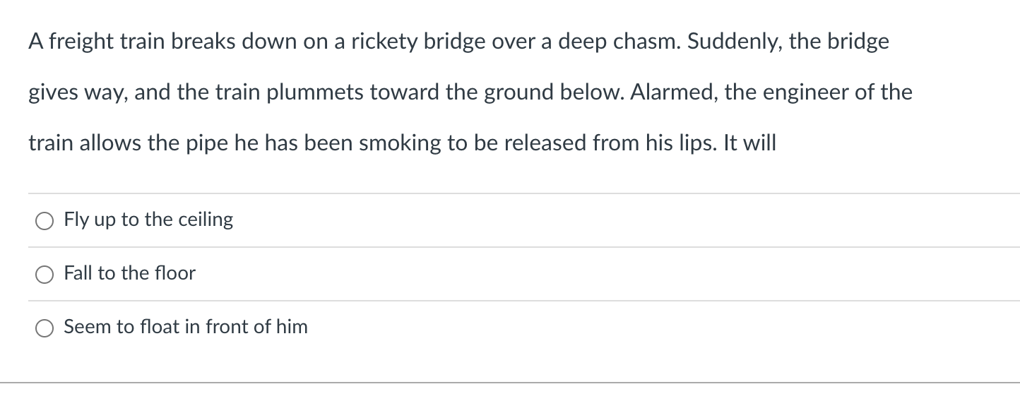 Solved A freight train breaks down on a rickety bridge over | Chegg.com