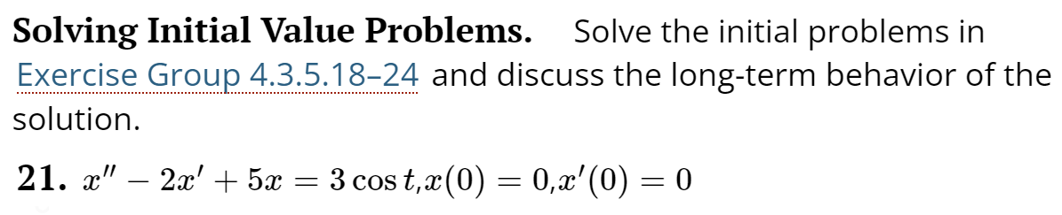 Solved Solving Initial Value Problems. Solve the initial | Chegg.com