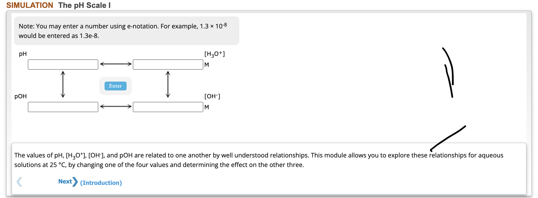 Solved Note You May Enter A Number Using E Notation For