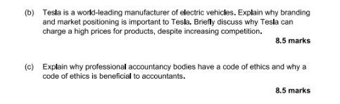 Solved -) Tesla is a world-leading manufacturer of electric | Chegg.com