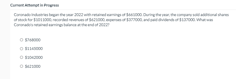 Solved Current Attempt in Progress Using the following | Chegg.com