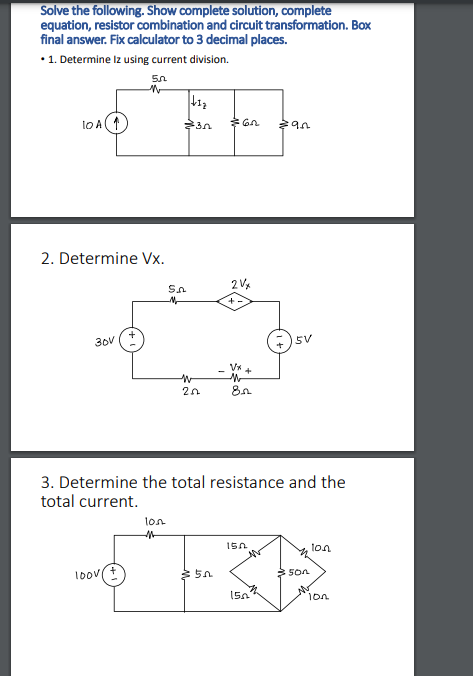 Solved Solve the following. Show complete solution, complete | Chegg.com