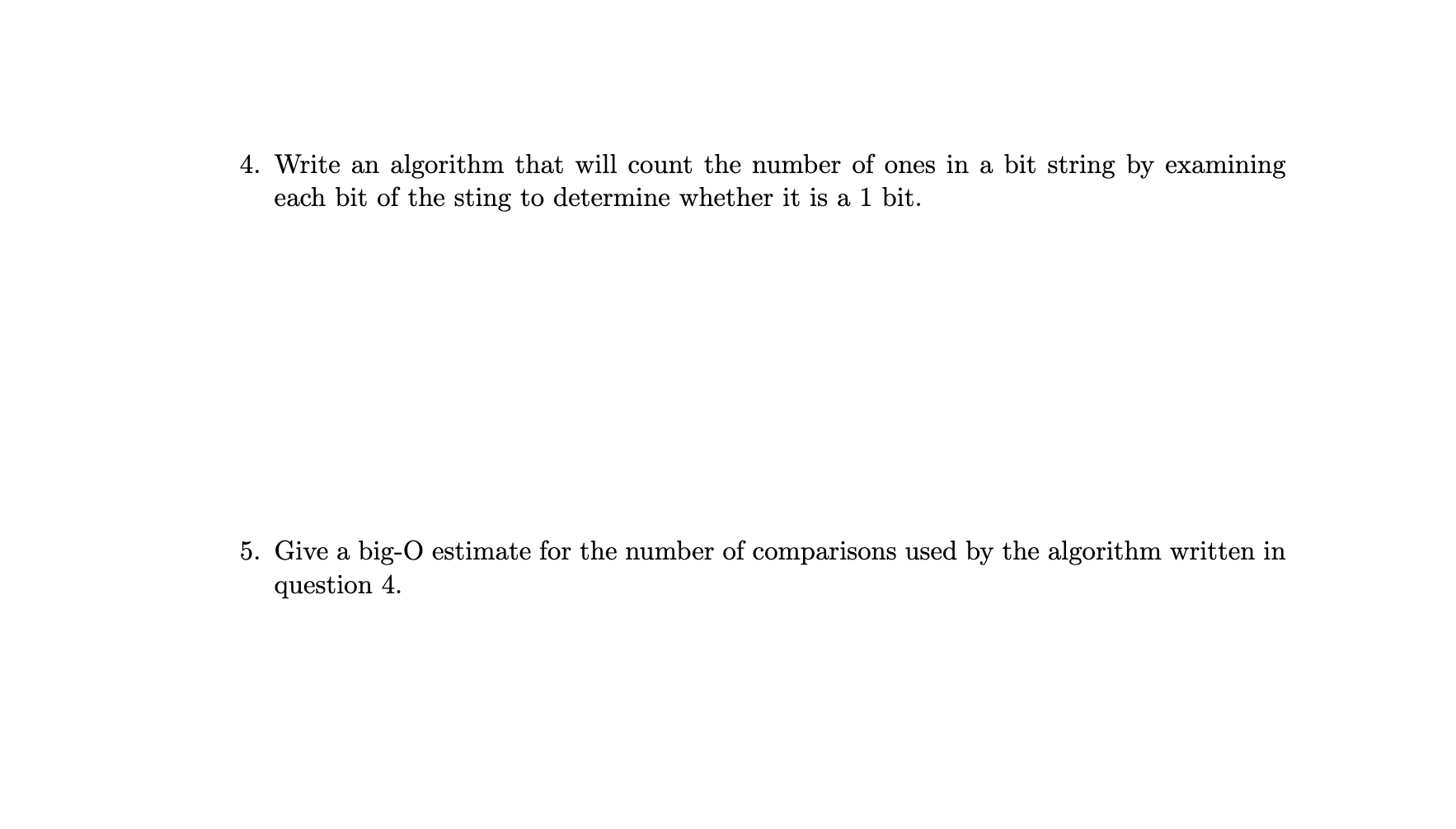 Solved 4 Write An Algorithm That Will Count The Number Of 6749