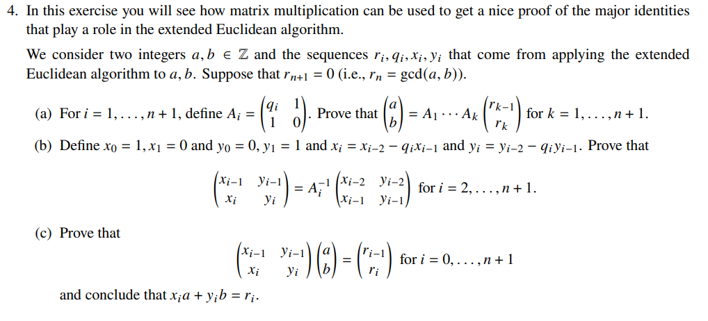 Solved In this exercise you will see how matrix | Chegg.com