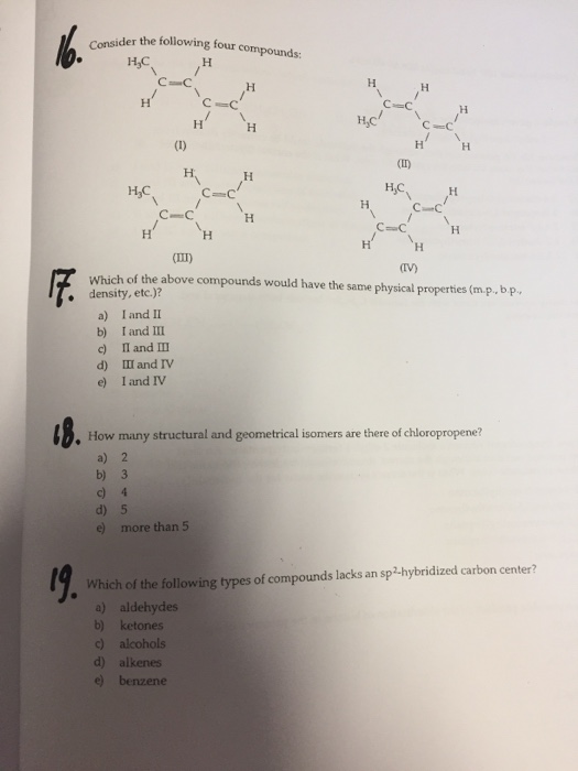 Solved Consider the following four compounds: Which of the | Chegg.com