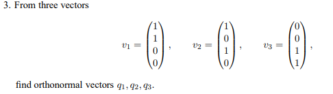 Solved 3. From three vectors | Chegg.com