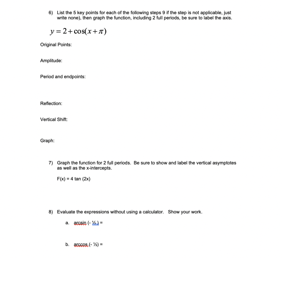 Solved 6) List the 5 key points for each of the following | Chegg.com