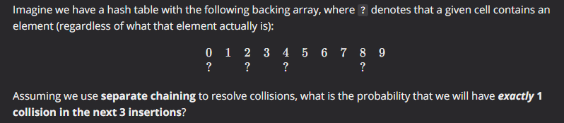 Imagine we have a hash table with the following | Chegg.com