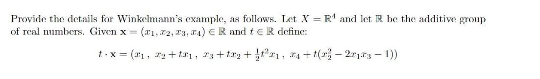 Solved Provide the details for Winkelmann's example, as | Chegg.com