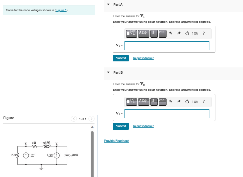 Solved Solve for the node voltages shown in Enter the answer | Chegg.com