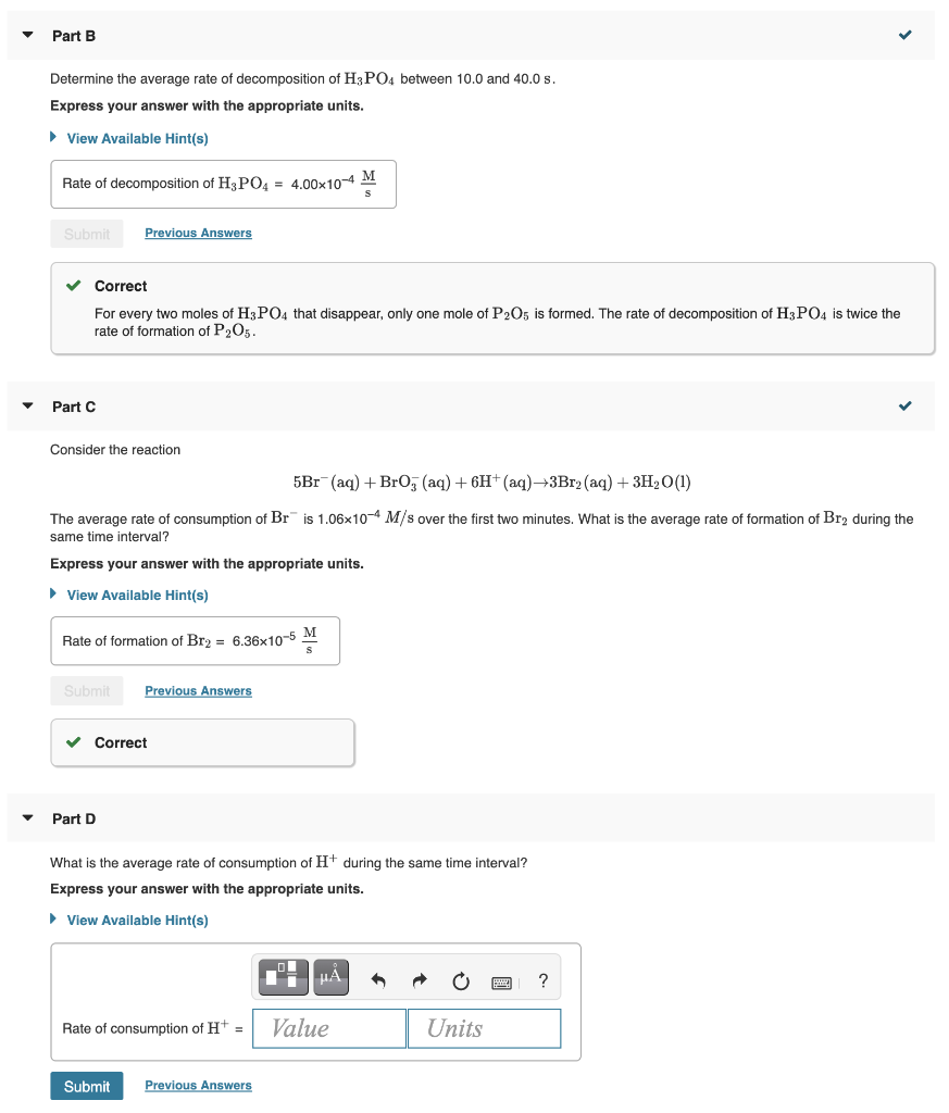 Solved Part B Determine The Average Rate Of Decomposition Of Chegg solved-part-b-determine-the-average-rate-of-decomposition-of-chegg