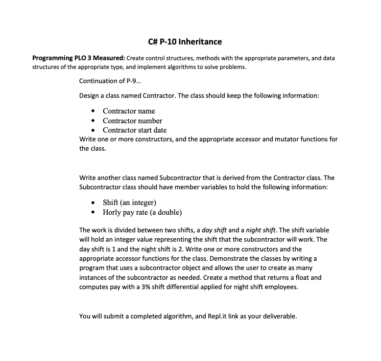 C P 10 Inheritance Programming Plo 3 Measured