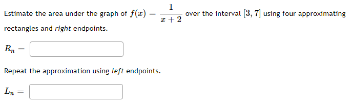 Solved 1 over the interval [3, 7] using four approximating | Chegg.com